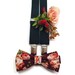 Bordo Roses Tie Matching Bow Tie Burgundyredemerald Greenpinkcharcoal ...