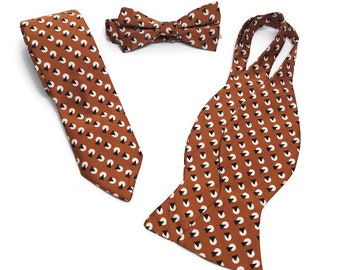 Copper VELVET Skinny Tie Matching Pocket Square Rust - Etsy