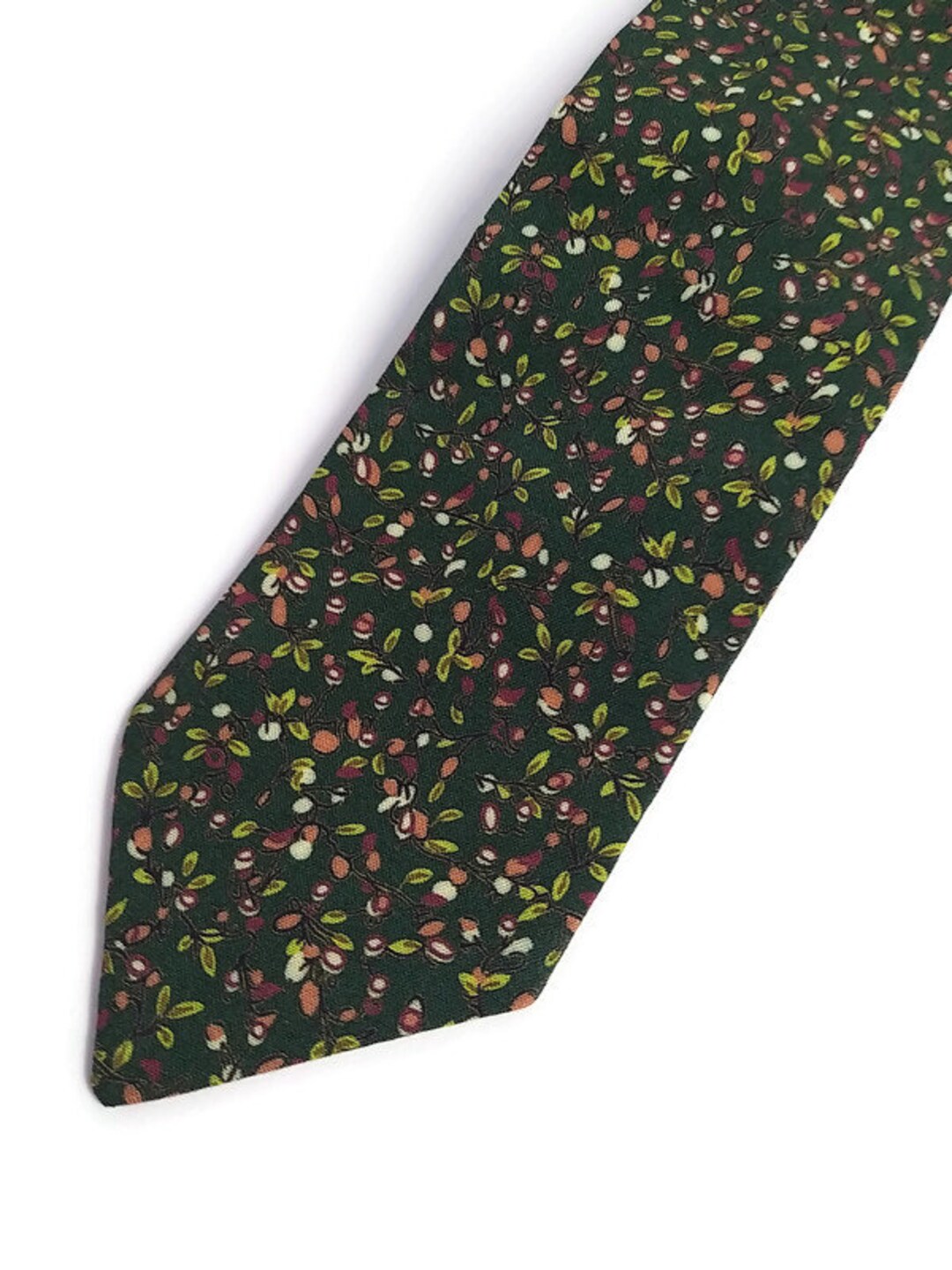 DARK GREEN Floral Neck Tie for Groomgrromsmen Bow - Etsy