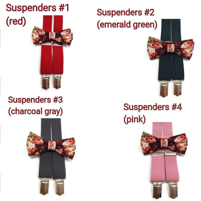 Bordo Roses Tie Matching Bow Tie Burgundyredemerald - Etsy