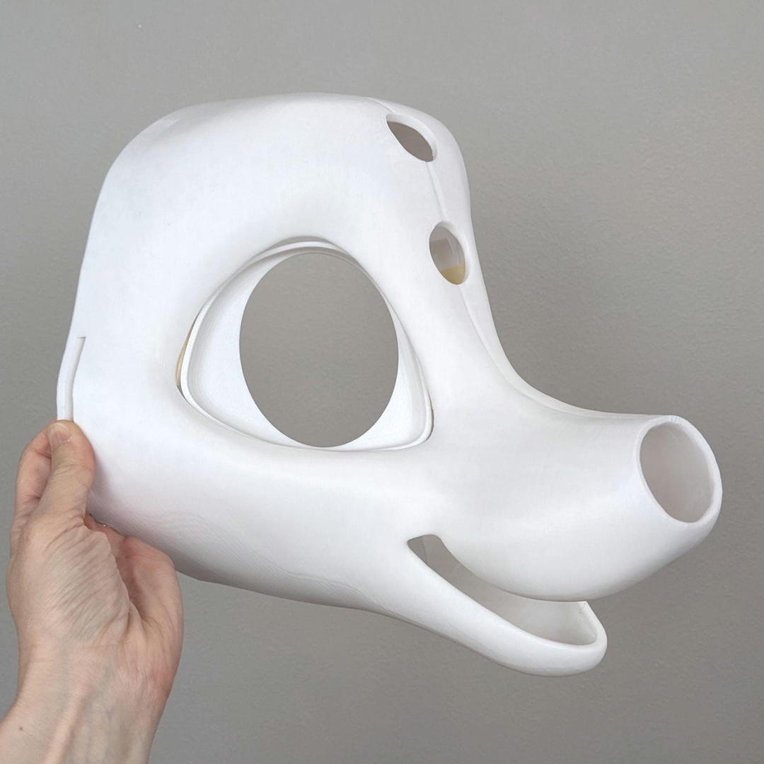 Fursuit Head Base - Toony Dog Canine 3d Print PLA - Furry Cosplay Fox ...