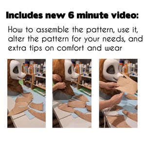 Fursuit Neck Pattern Tutorial - Hood Head Back Lining Sewing Pattern ...