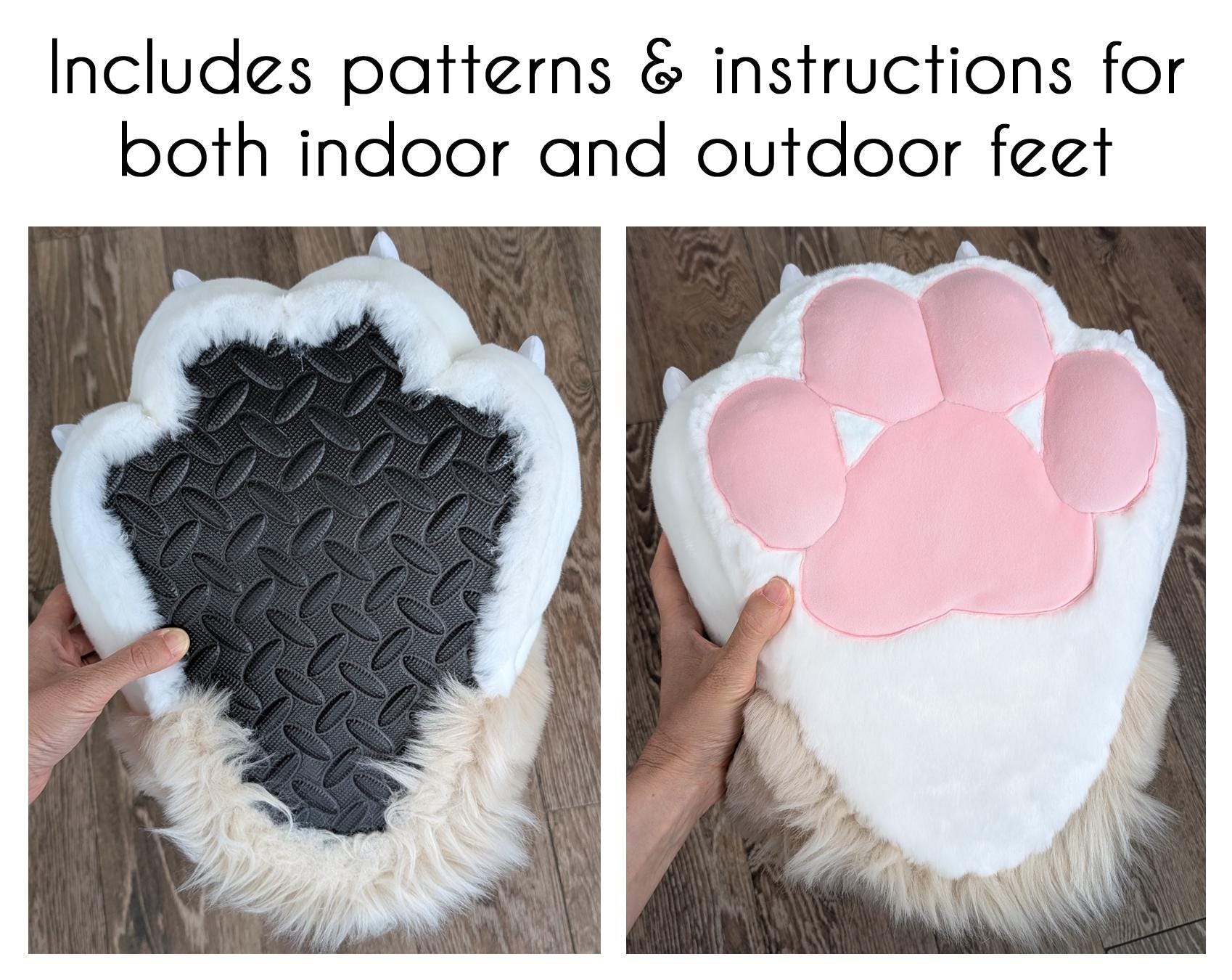 Fursuit Sewing Pattern - Digigrade Feet Paws Stuffing Style PDF Indoor ...