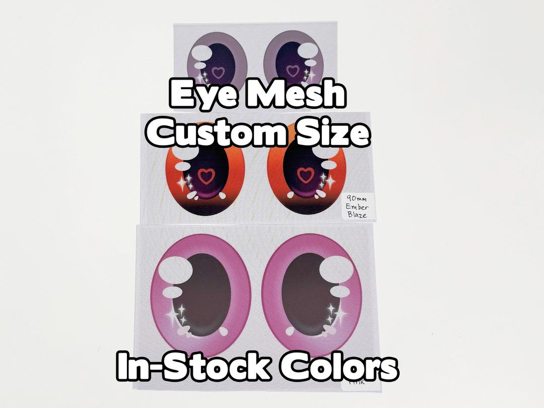 Fursuit Eye Mesh - Custom Size Oval Iris Dye Sublimated 0.5mm Hole Size ...