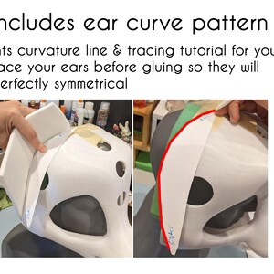 Fursuit Ear Pattern - Floppy Dog Canine 3 Flop Styles PDF - Etsy