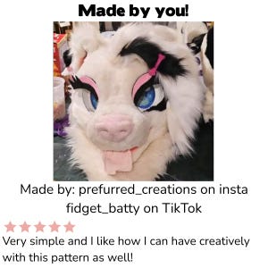Fursuit Hair Bangs Sewing Pattern - Layered Style 11 Pieces PDF With ...