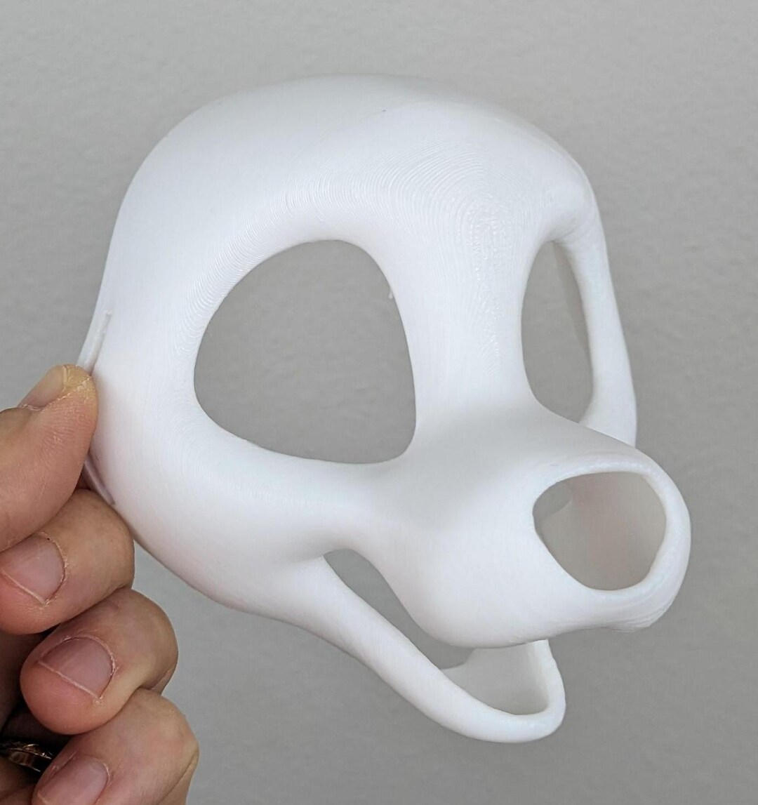 Mini Fursuit Head Base for Art Doll - 4 Inch Canine Toony Dog Wolf 3d ...