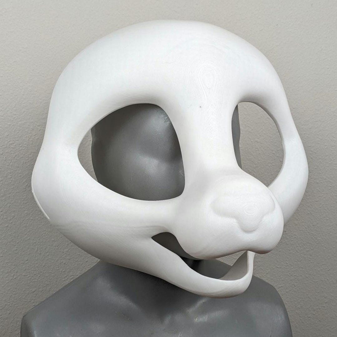 Discontinued LAST ONE Fursuit Head Base - Feline Cat Wider Cheeks Grade ...