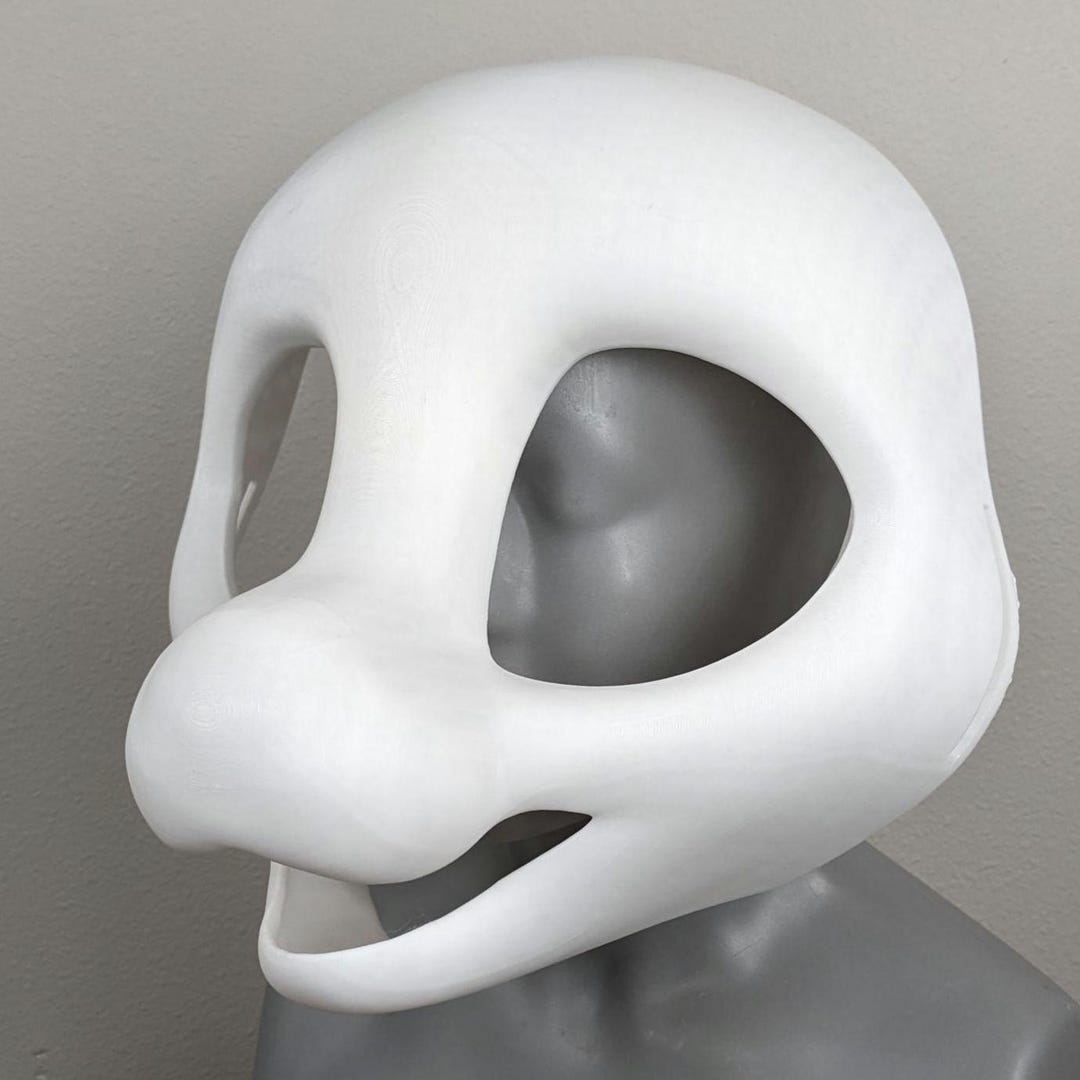 Fursuit Head Base - Feline Cat 3d Print PLA - Furry Cosplay Toony Mask ...