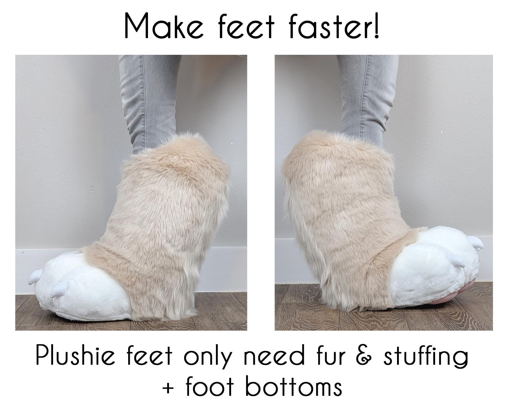 Fursuit Sewing Pattern - Digigrade Feet Paws Stuffing Style PDF Indoor ...