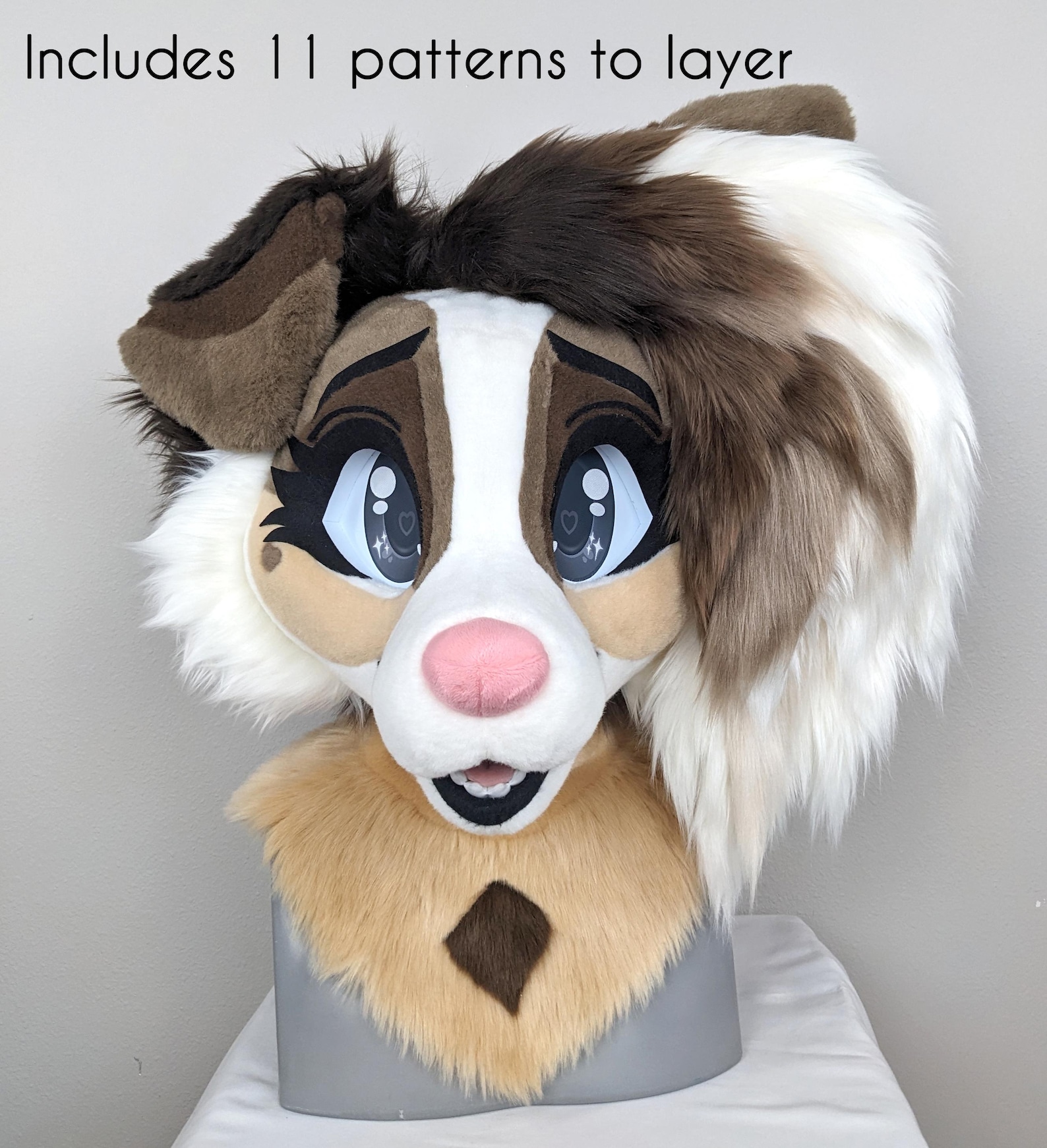 Fursuit Hair Bangs Sewing Pattern - Layered Style 11 Pieces PDF With ...