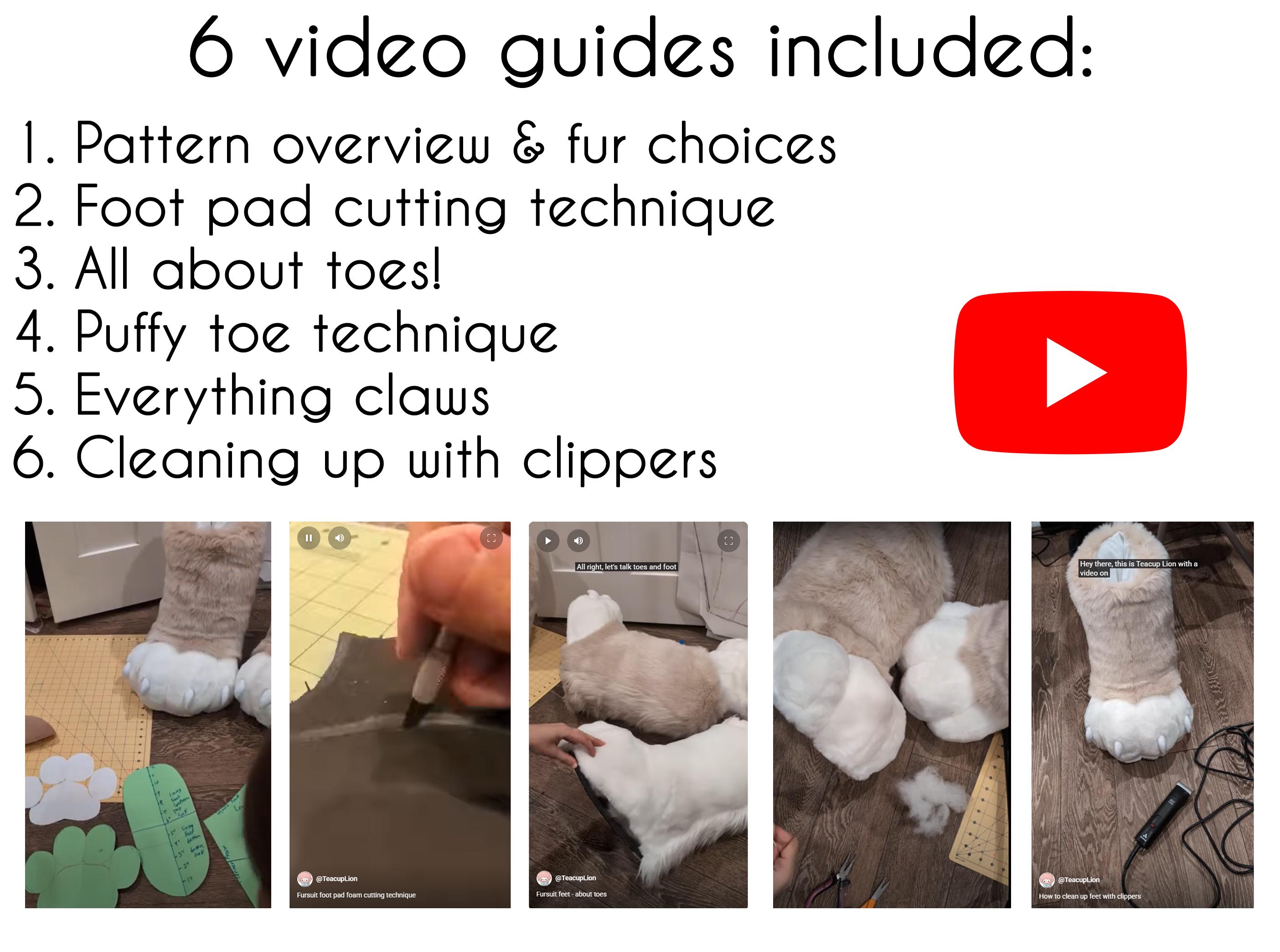 Fursuit Feet Paw Pattern - Digi Foot No Foam Feetpaws PDF - Etsy