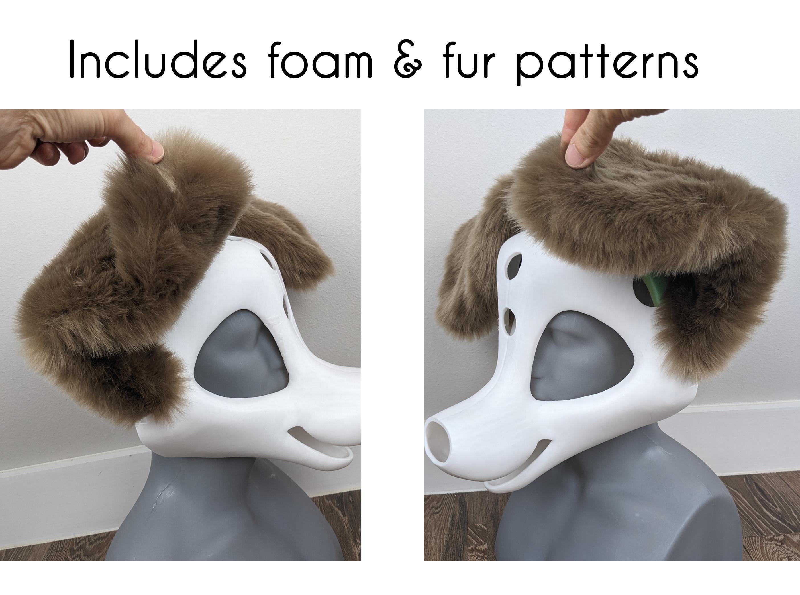 Fursuit Floppy Ear Sewing Pattern - 3 Canine Styles PDF - Etsy