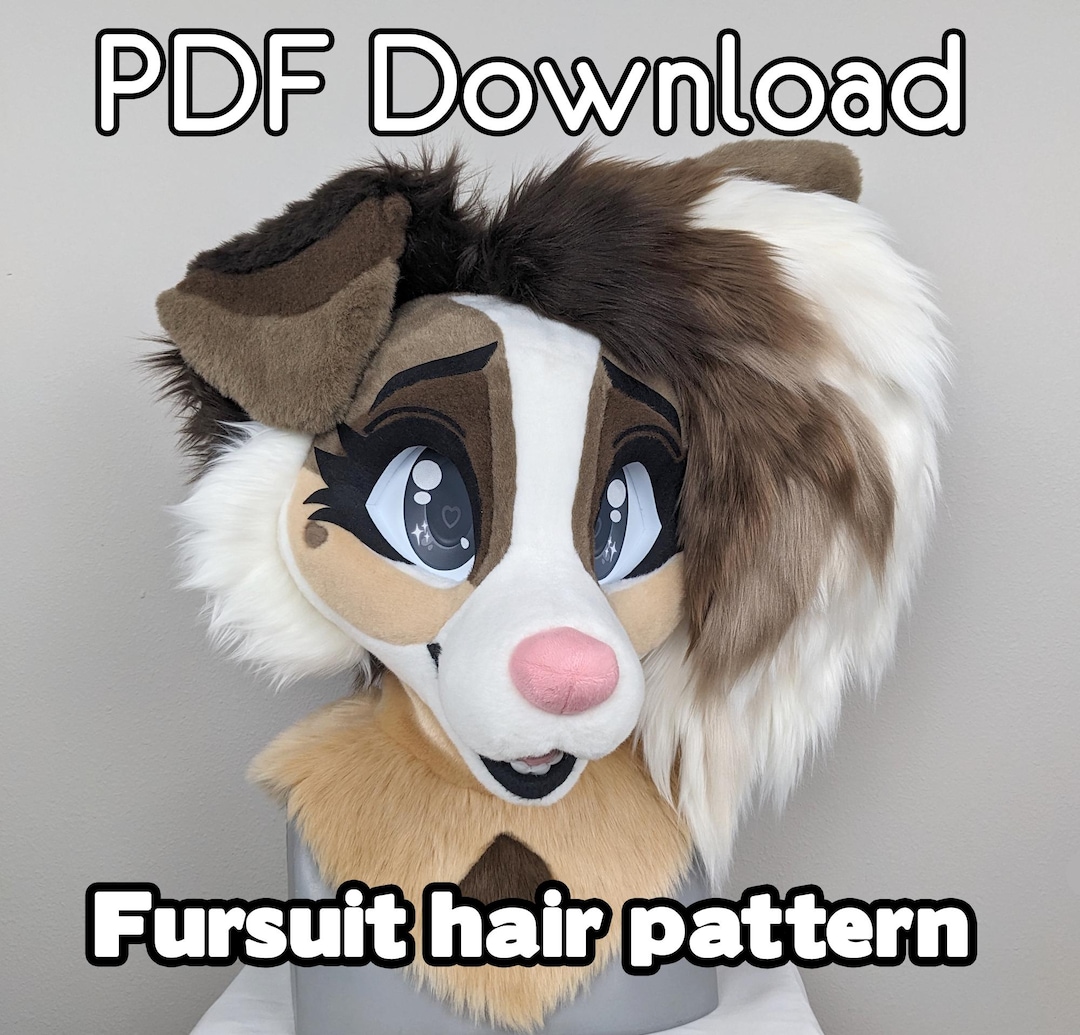 Fursuit Sewing Pattern - Deluxe Emo Scene Hair Bangs PDF Tutorial ...