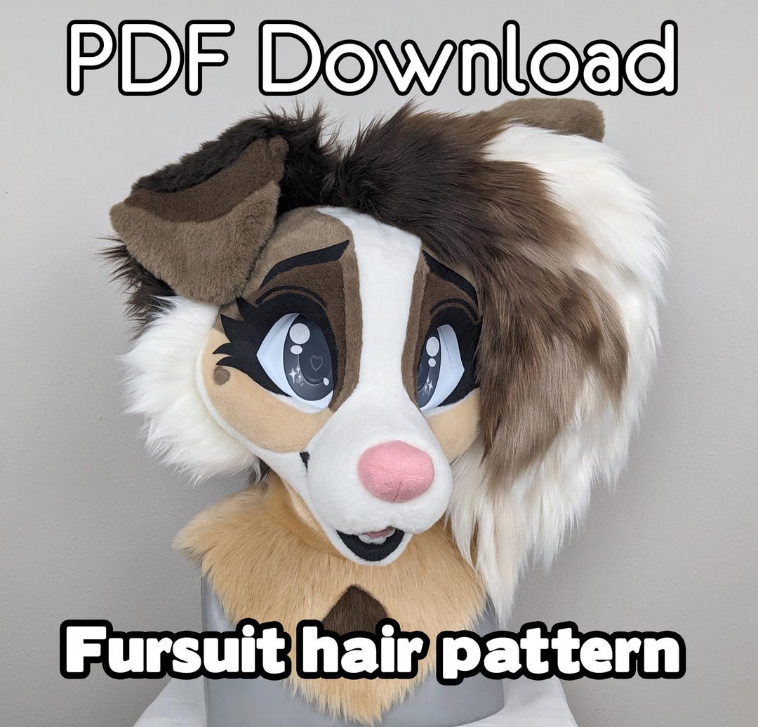 Fursuit Sewing Pattern - Deluxe Emo Scene Hair Bangs PDF Tutorial Digital Download to Print at ...