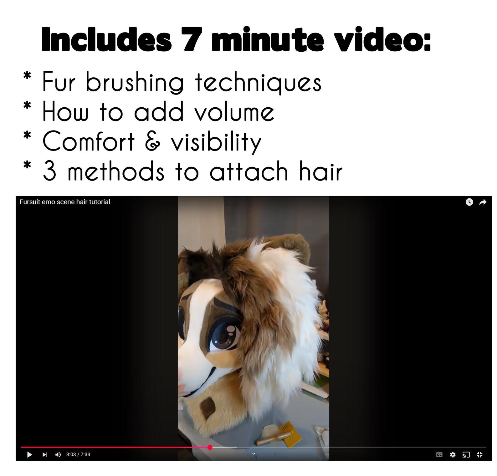 Fursuit Hair Bangs Sewing Pattern - Layered Style 11 Pieces PDF With ...