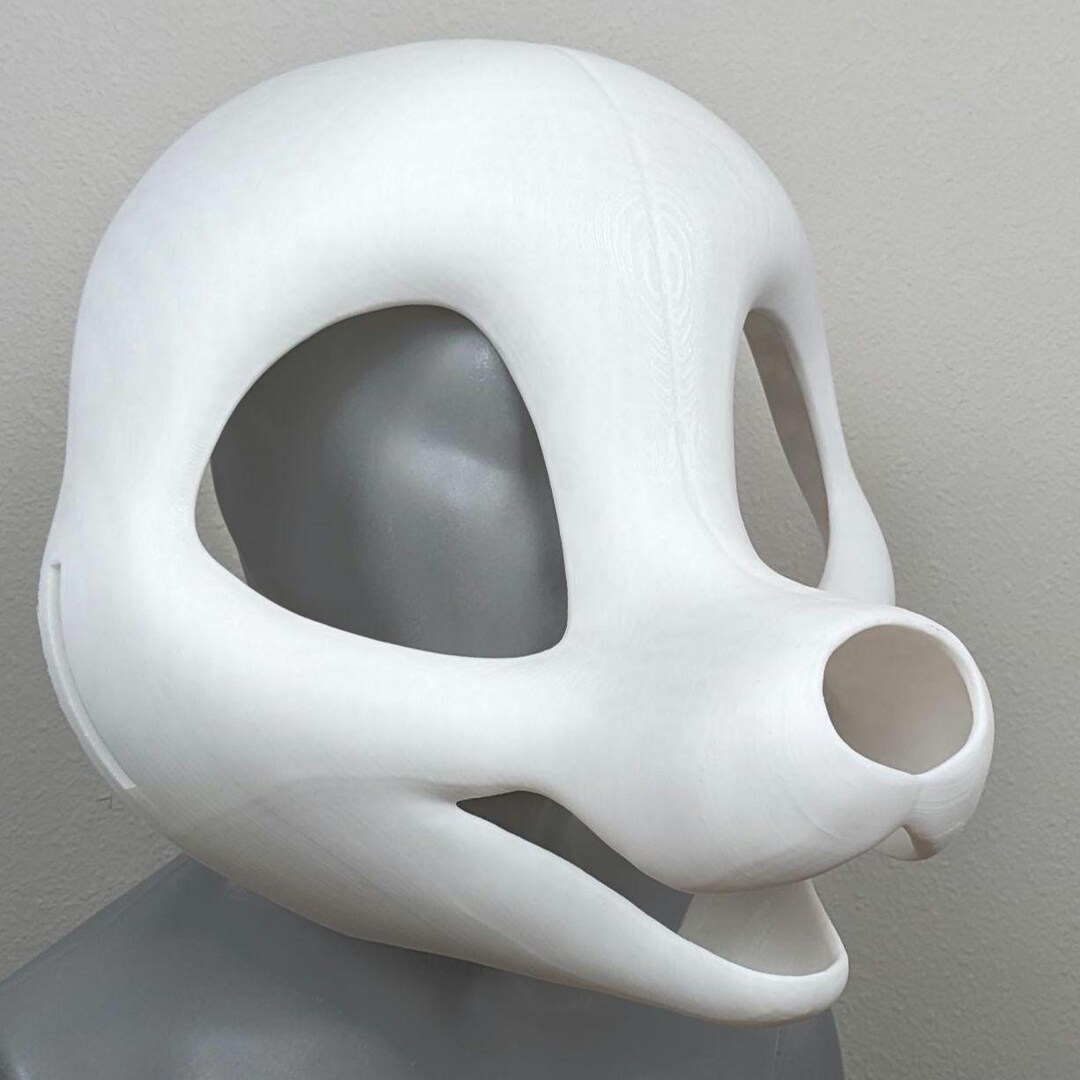 Fursuit Head Base - Sweet Canine Toony Medium Muzzle 3d Print PLA ...