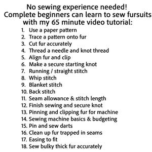 Fursuit Neck Pattern Tutorial - Hood Head Back Lining 4 Sizes Sewing ...