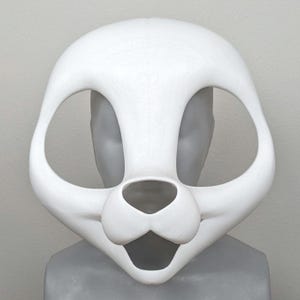 Fursuit Head Base - Happy Canine Small Muzzle 3d Print PLA - Furry ...