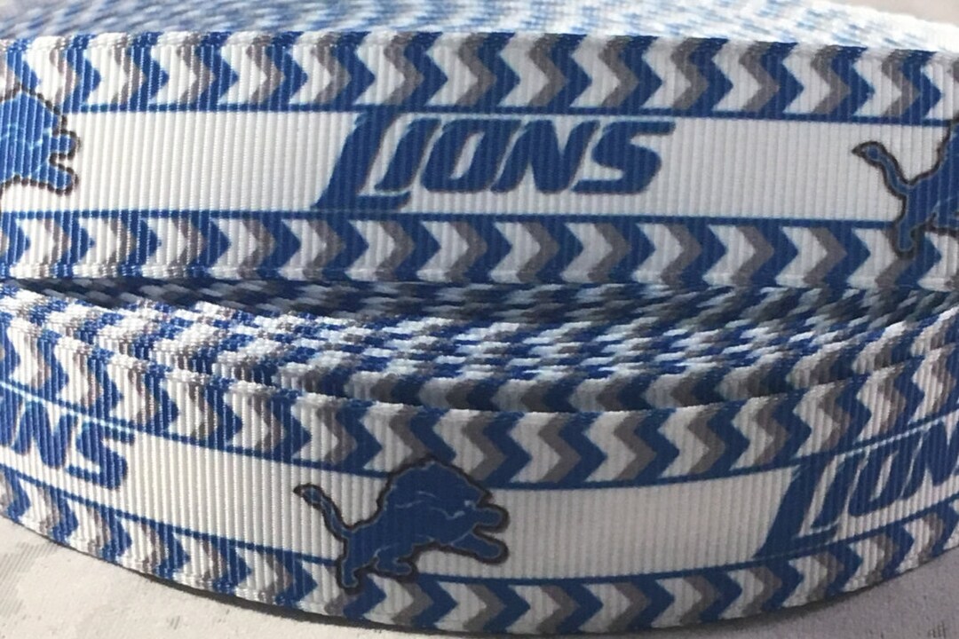 Detroit Lions Ribbon 7/8 Grosgrain Ribbon Football Ribbon Lions - Etsy