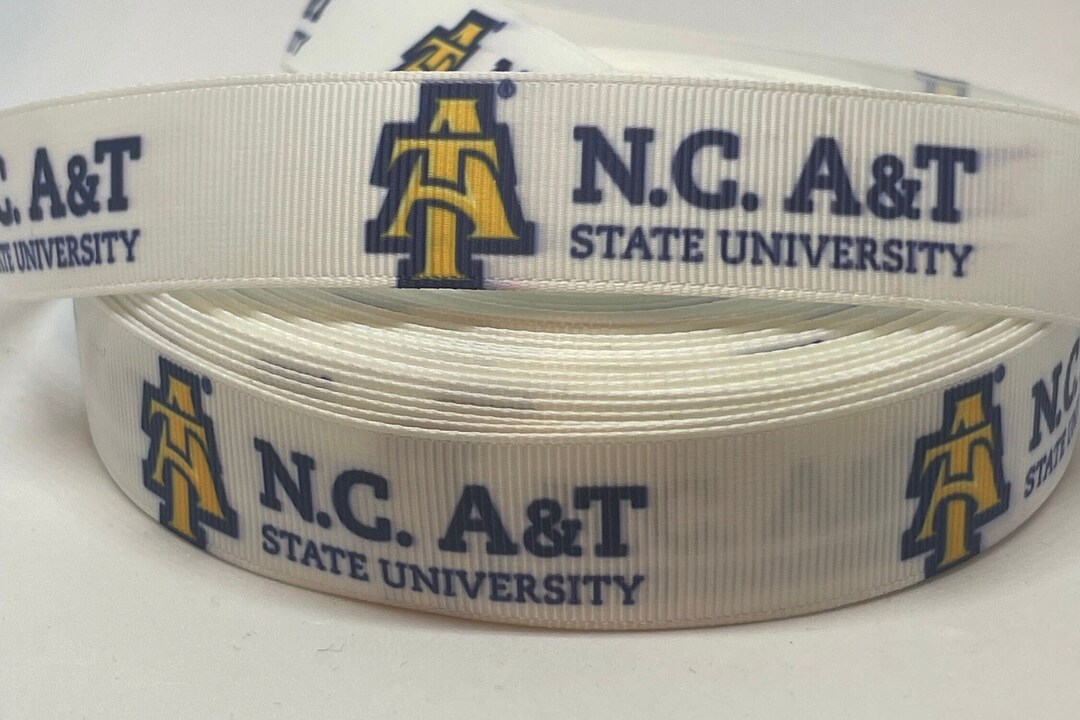 NC A and T 7/8 Inch Grosgrain Ribbon College Ribbon NC A&T State ...