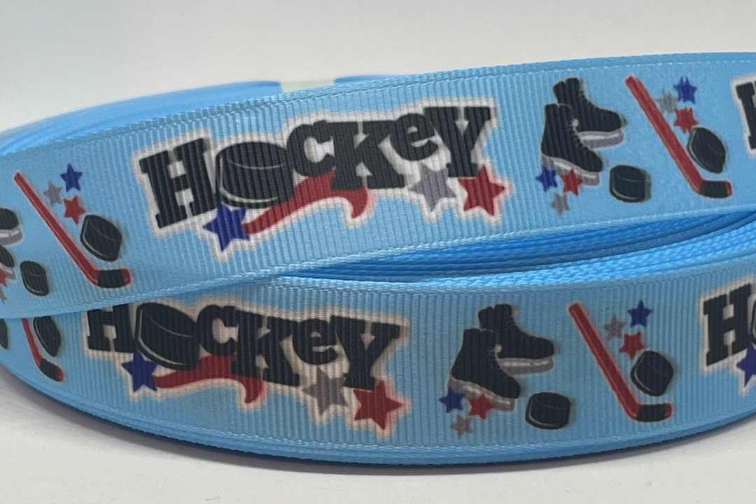 Hockey Ribbon 7/8-inch Grosgrain Ribbon Sports Ribbon - Etsy