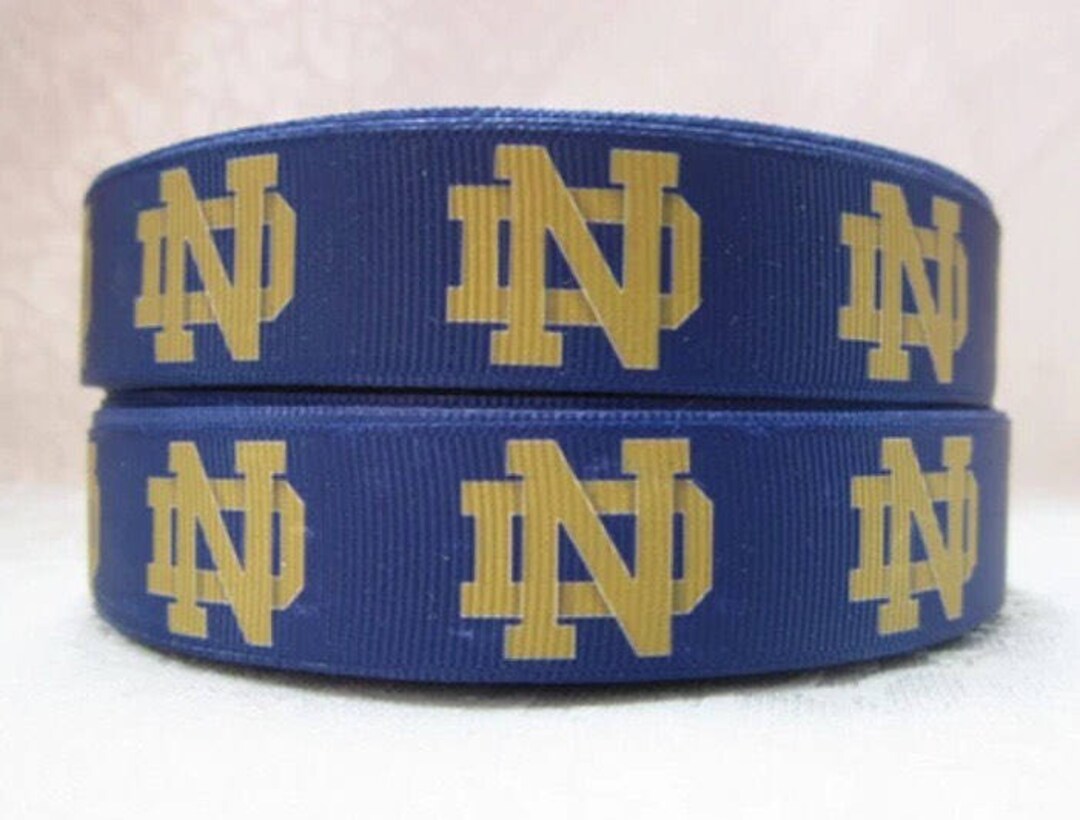 Notre Dame Ribbon 7/8 Inch Grosgrain Ribbon college Ribbon Notre Dame ...