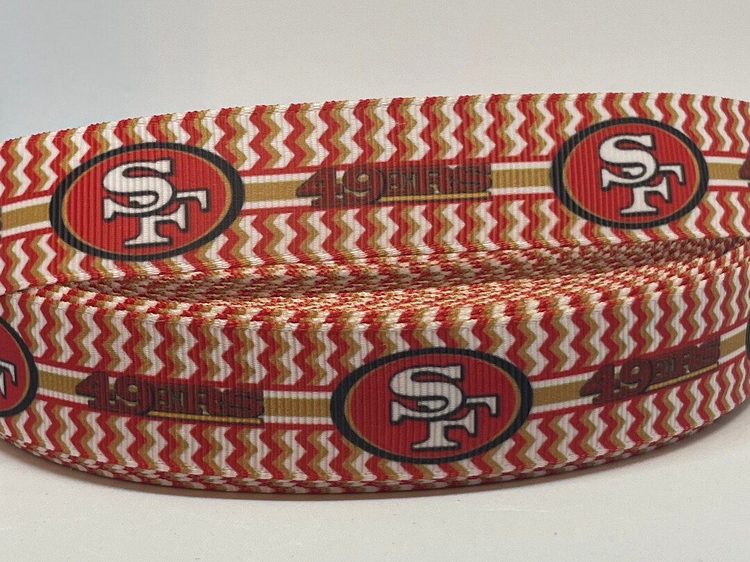 San Francisco 49ers Ribbon 7/8 Grosgrain Ribbon Football Ribbon 49ers ...