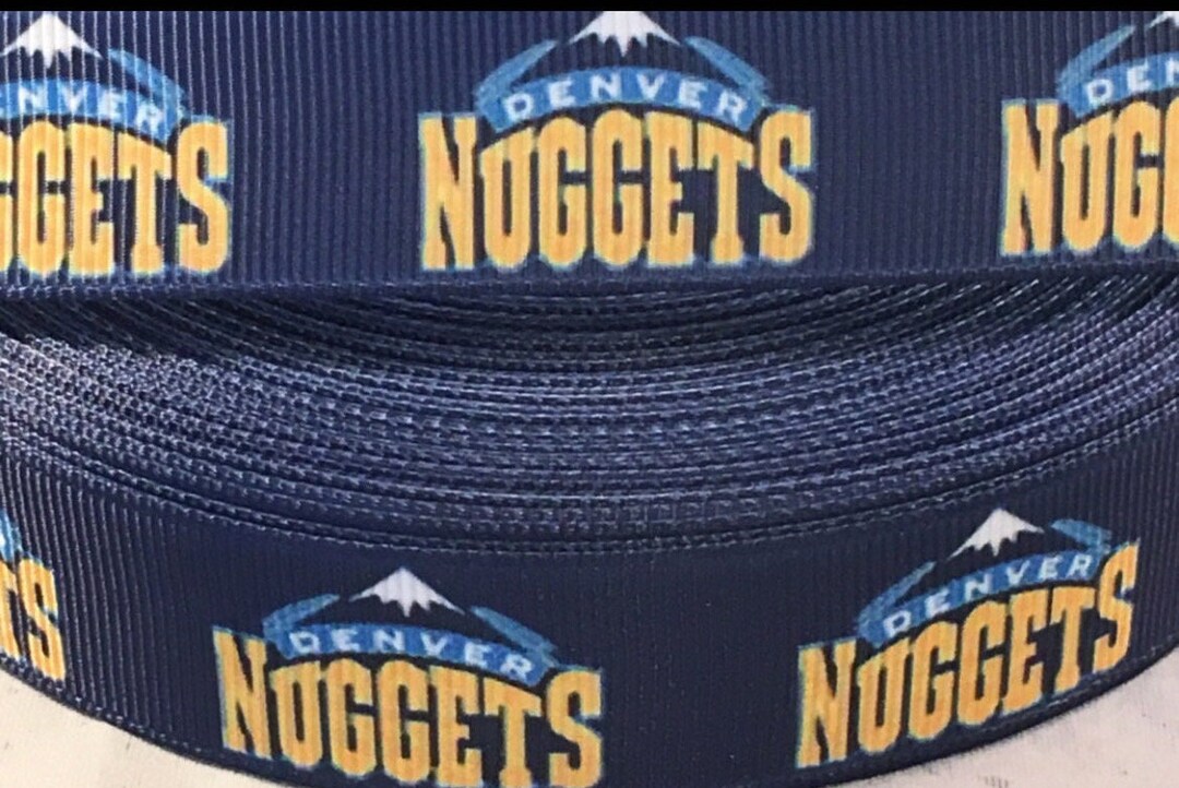 Basketball Ribbon 7/8 Inch Grosgrain Denver Basketball Ribbon Ribbon by ...