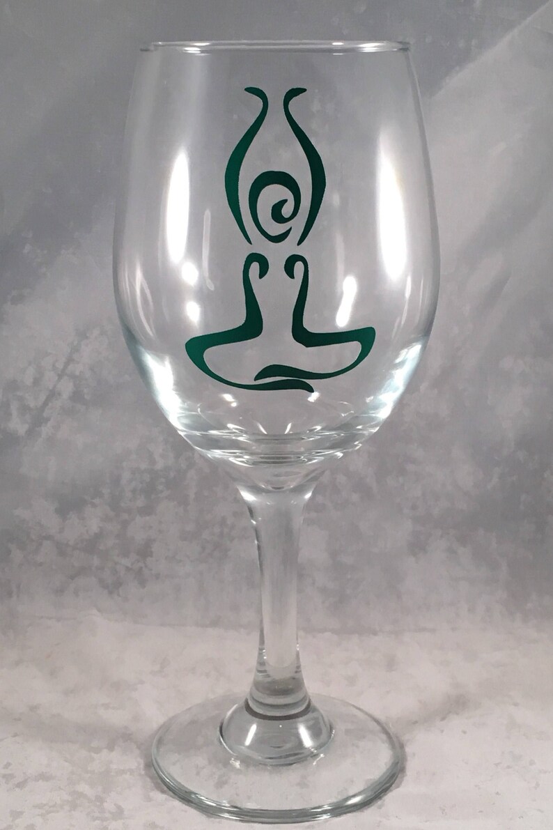 Yoga Wine Glass Yoga Pose Wine Glass Stemmed Or Stemless Etsy