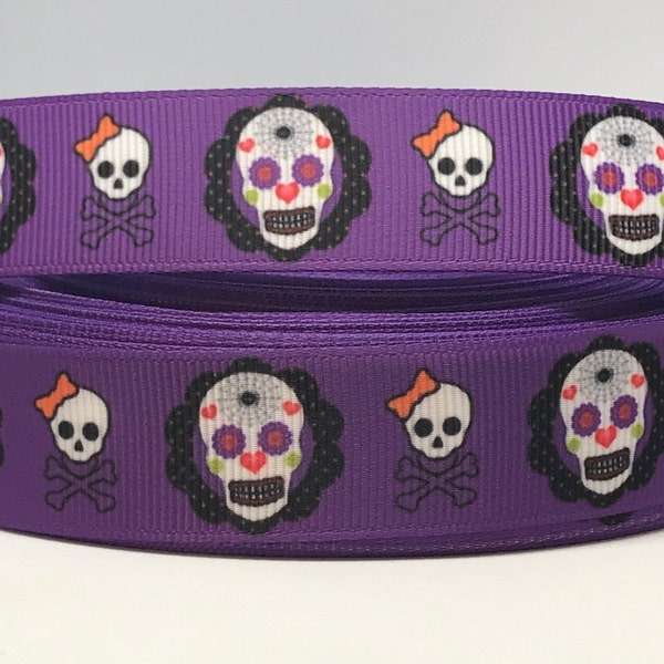 Sugar Skull Ribbon - Etsy