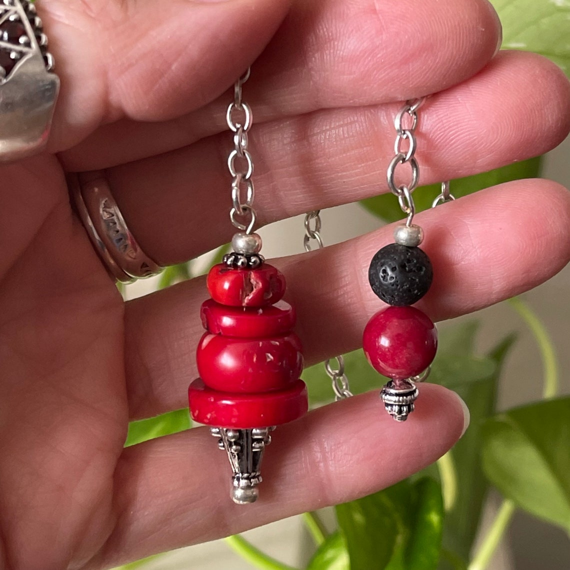 Gemstone Pendulum Red Coral Pendulum Hypnosis Dowsing - Etsy