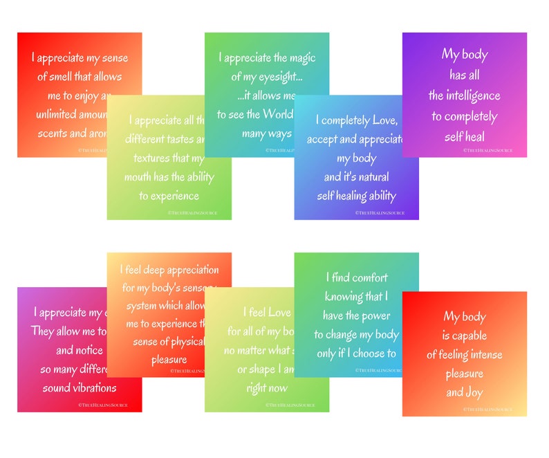 40 Affirmation Cards Printable Inspirational Cards - Etsy