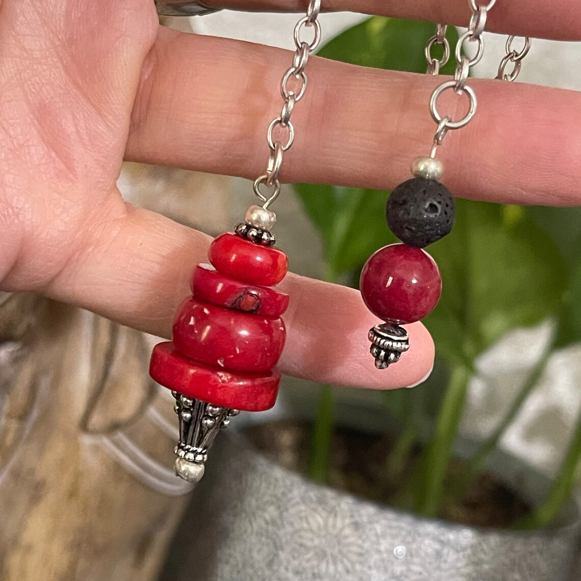 Gemstone Pendulum Red Coral Pendulum Hypnosis Dowsing - Etsy