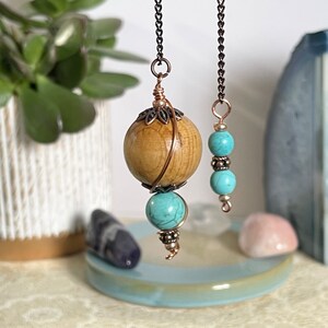 Wood Dowsing Pendulum, Dowsing Rod, Divination, Yoga Pendulum, Energy ...