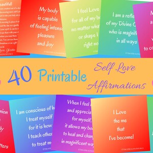 40 Affirmation Cards Printable, Inspirational Cards, Motivational ...