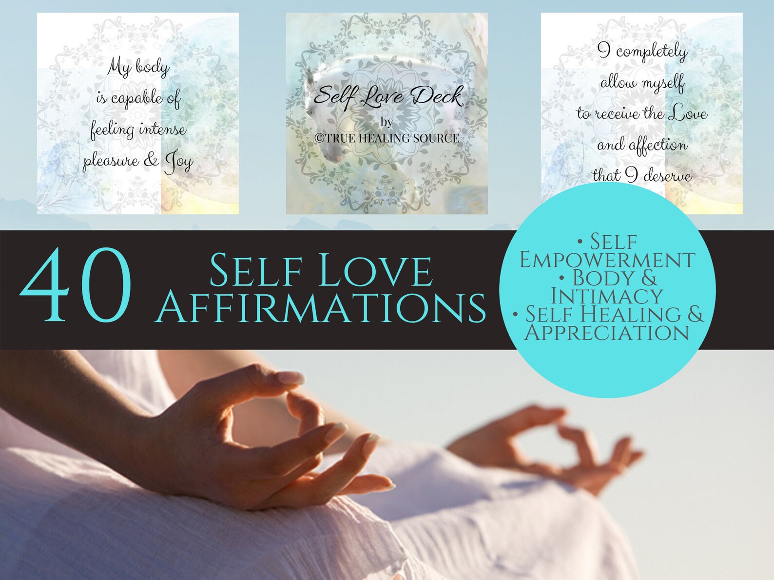 40 Self Love Affirmation Cards Printable Positive Quotes | Etsy