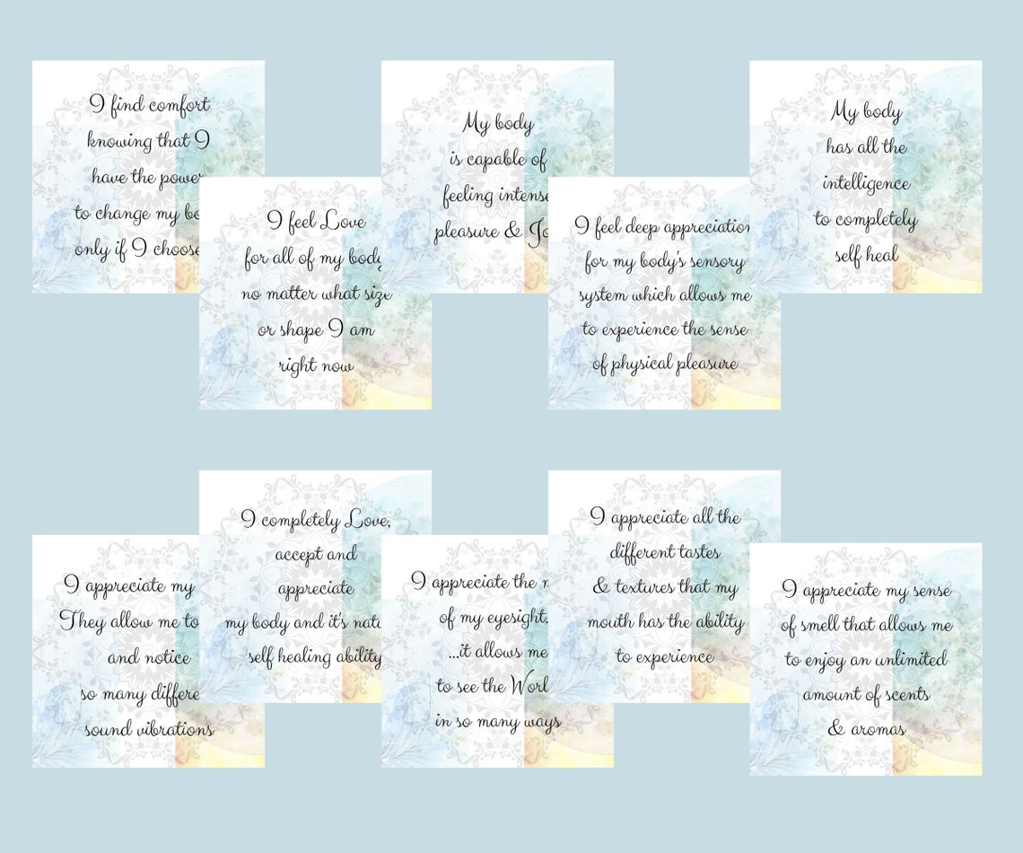 40 Self Love Affirmation Cards Printable Positive Quotes | Etsy