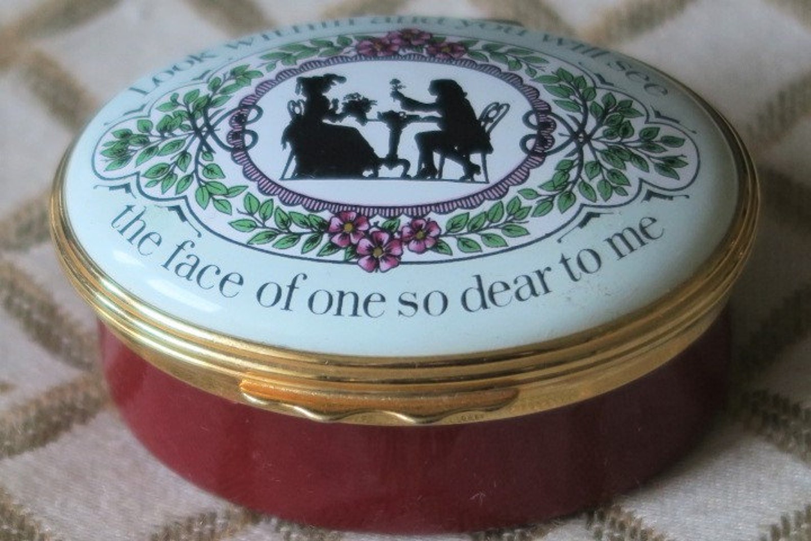 Halcyon Days Enamels Trinket Box Look Within..mirror 25th Anniversary ...