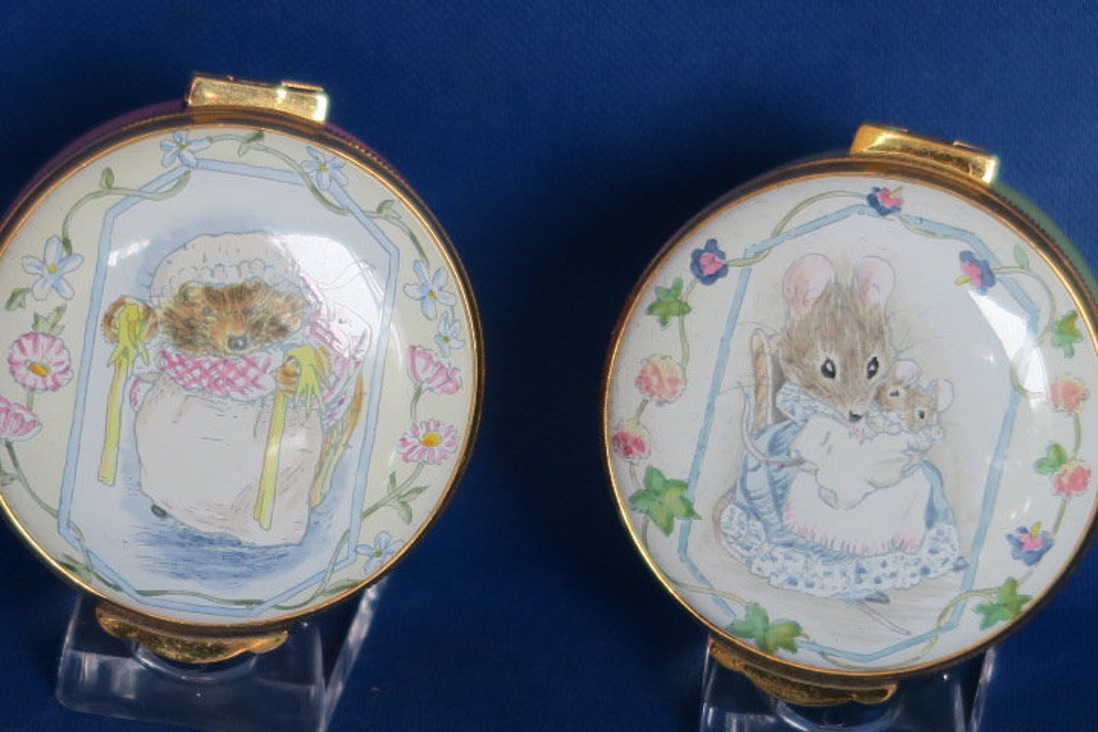 Crummles Royal Doulton Set 6 Beatrix Potter Enamel Trinket Boxes Ltd Ed ...