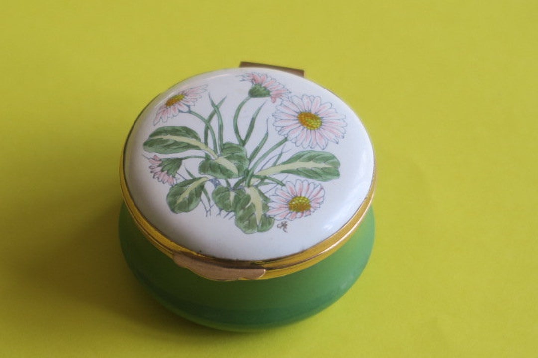Crummles Enamel Trinket Box Daisies Daisy Flowers Bellis Boat - Etsy