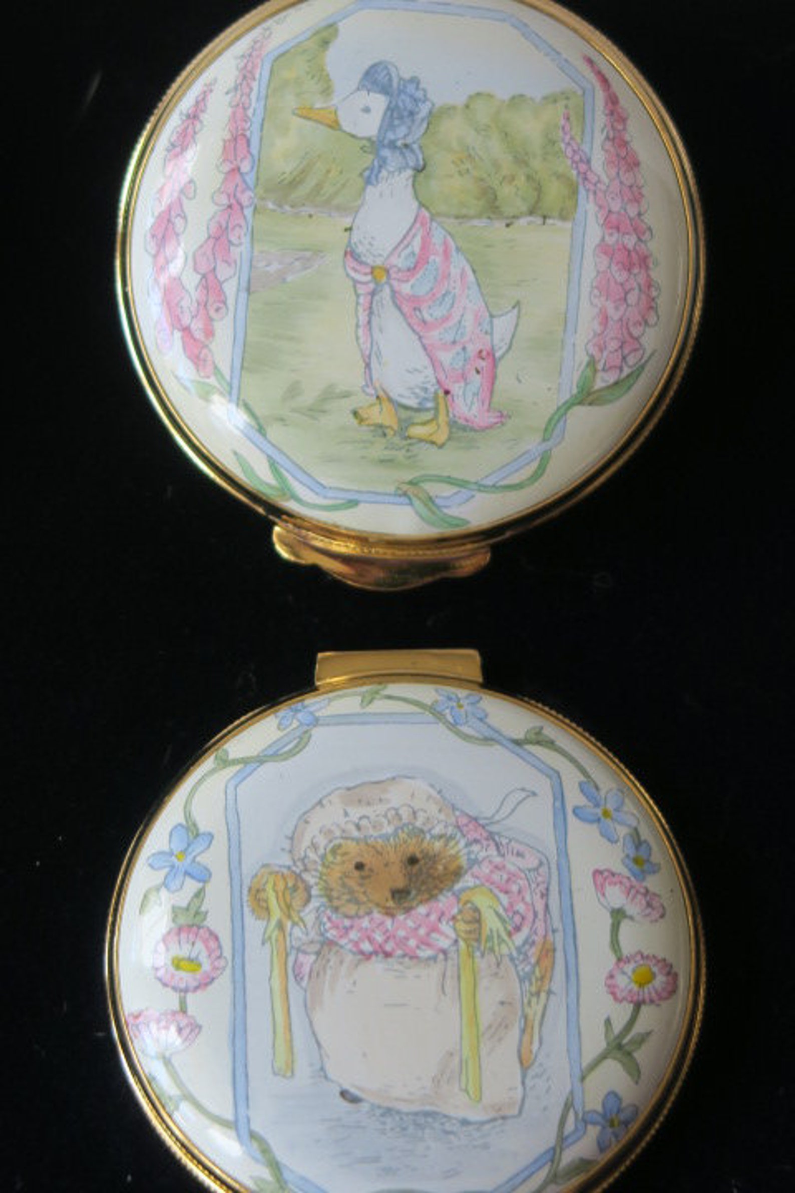 Crummles Royal Doulton Set 6 Beatrix Potter Enamel Trinket Boxes Ltd Ed ...