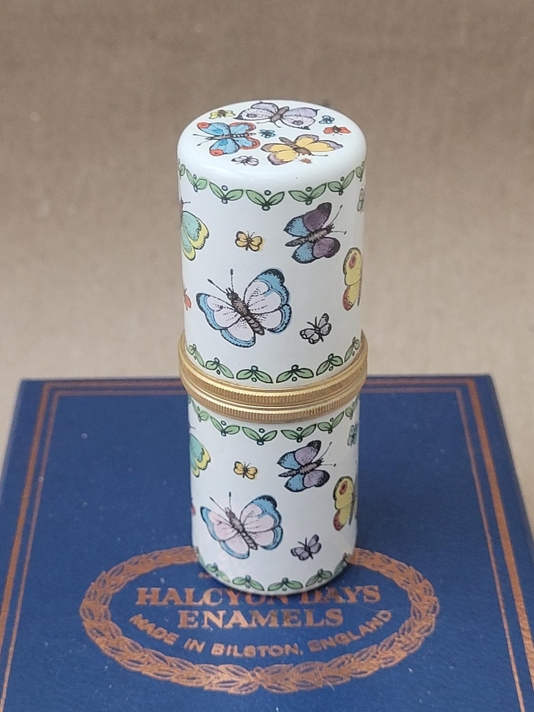 Rare Halcyon Days Enamel Butterflies Needle Case , Boxed - Etsy