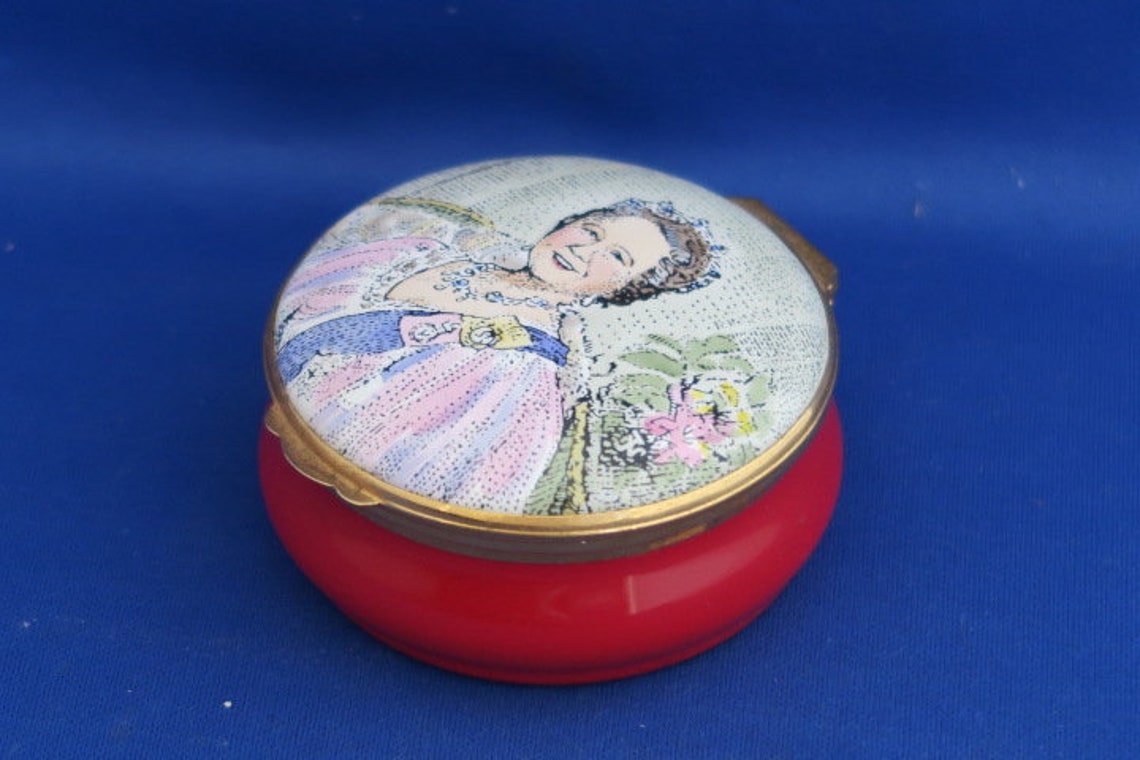 Crummles Enamels Enamel Trinket Box Queen Mother's 80th Birthday Ltd Ed - Etsy
