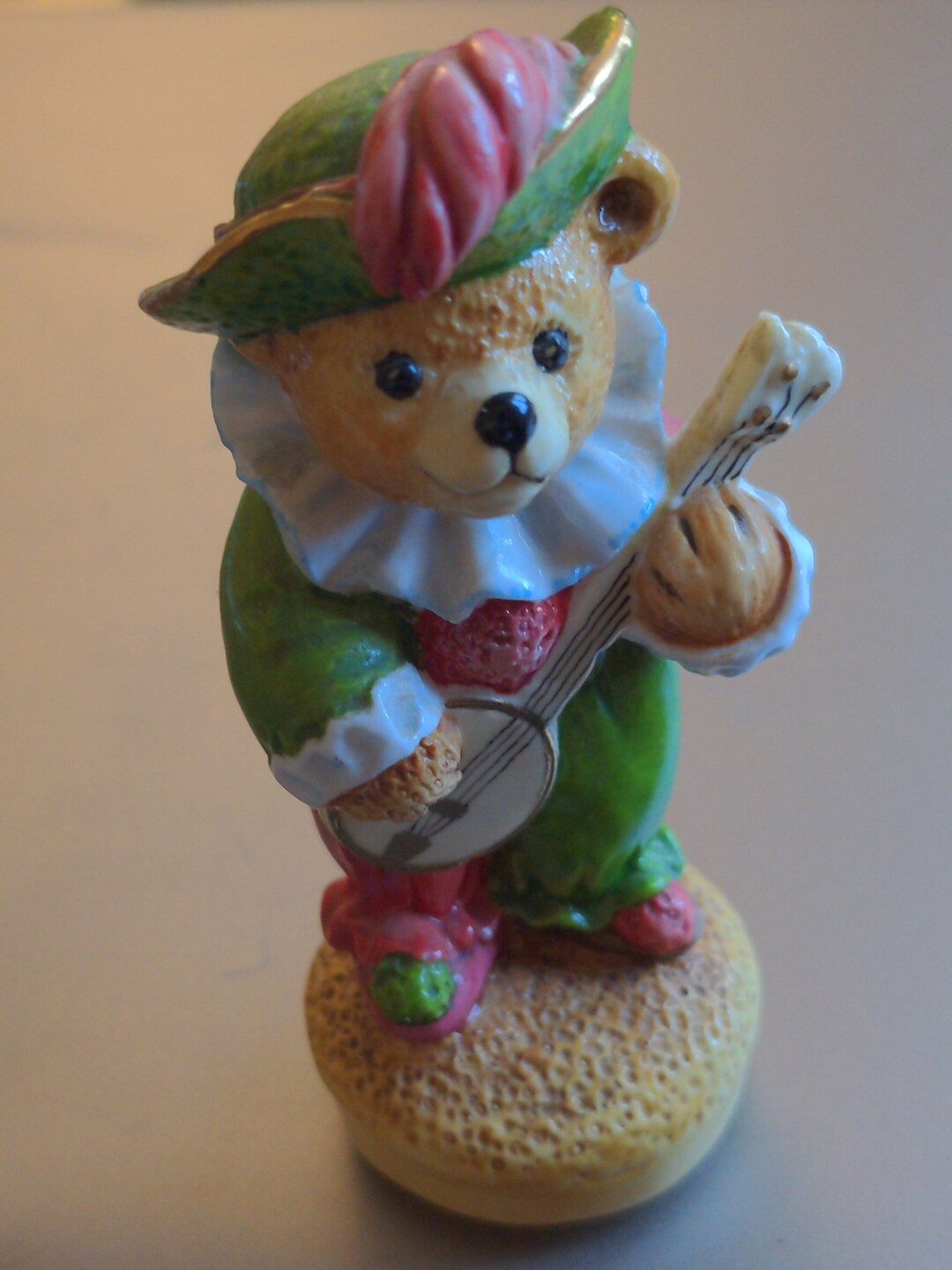 Halcyon Days Bonbonniere - Teddy Bear Minstrel , Top Only - Etsy