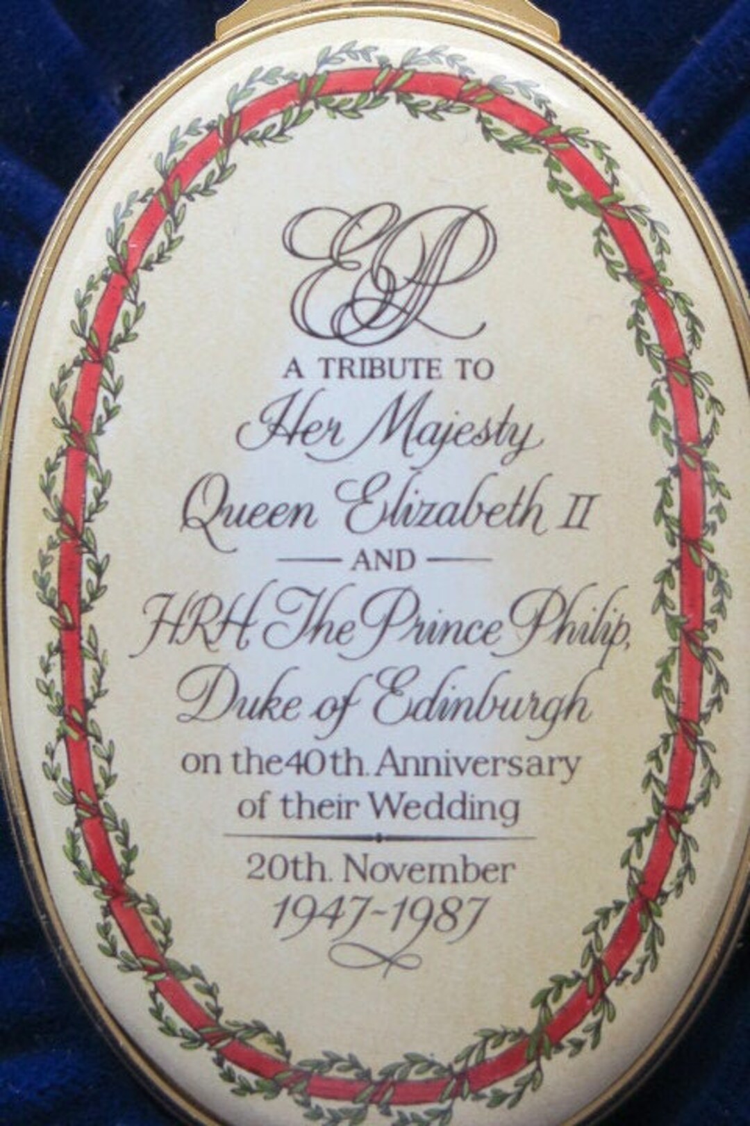 Halcyon Days Queen Elizabeth II 40th Wedding Enamel Box 1987 - Etsy