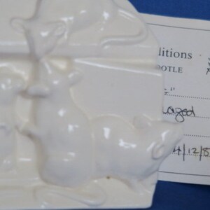 Pottery Mice on a Wedge of Cheese ,white, Limited Edition by Carol ...