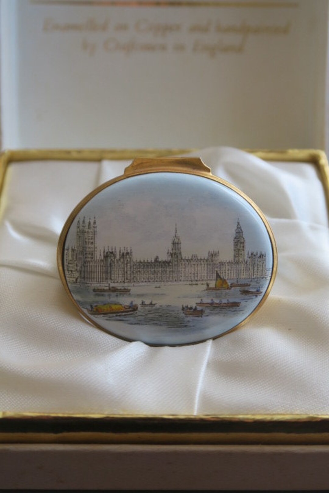 Crummles English Enamels Palace Westminster Trinket Box Boxed - Etsy
