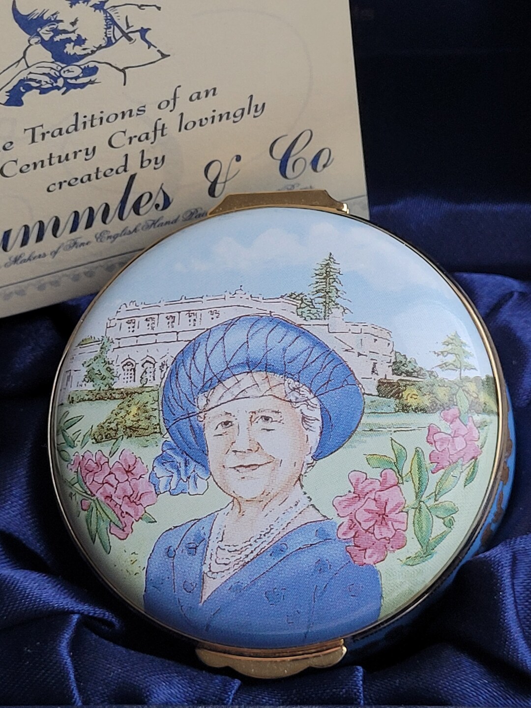Crummles Enamels Trinket Box Queen Mother + Rose Necklace 100th Year, Boxed - Etsy