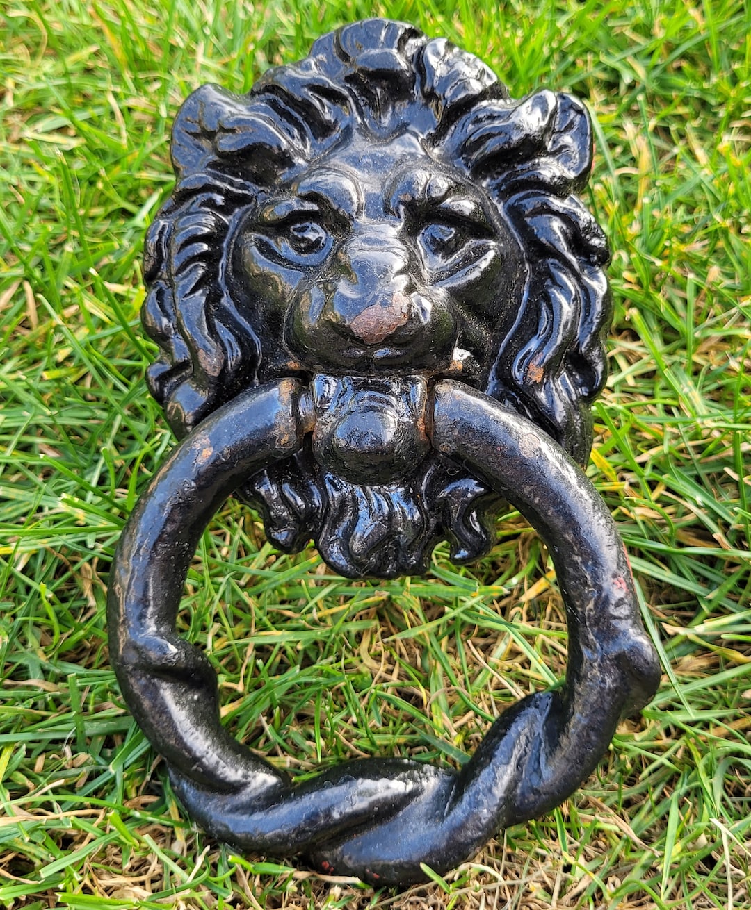 Antique Cast Iron Lion Mask Door Knocker - Etsy
